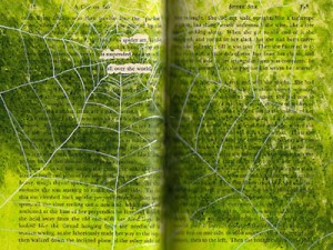 Altered Book Pages ~ A Cup of Sky - Karen's Whimsy