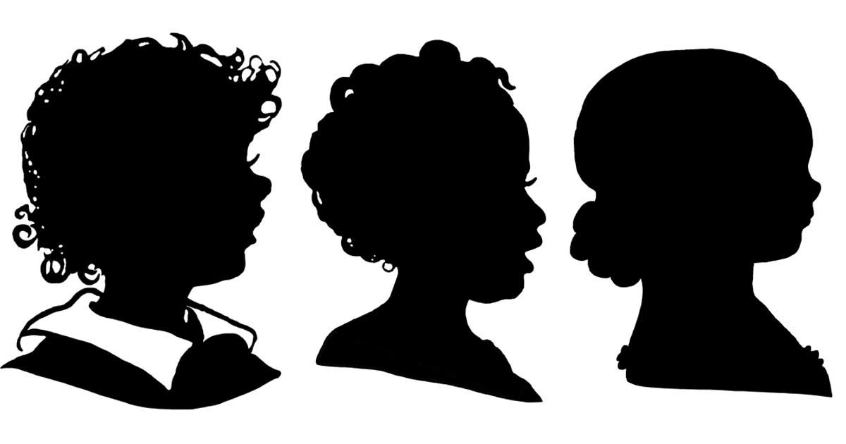 Child Head Silhouettes - Karen's Whimsy