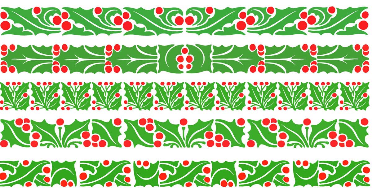 Christmas Border Clipart - Karen's Whimsy