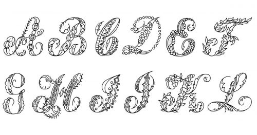 Free Fancy Letters of the Alphabet - Karen's Whimsy