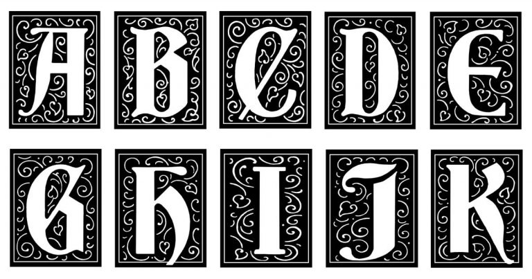 Alphabet Design Letters - Karen's Whimsy