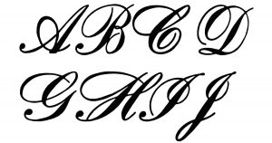 Cursive Capital Letters - Karen's Whimsy