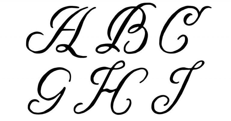 Fancy Cursive Lettering - Karen's Whimsy