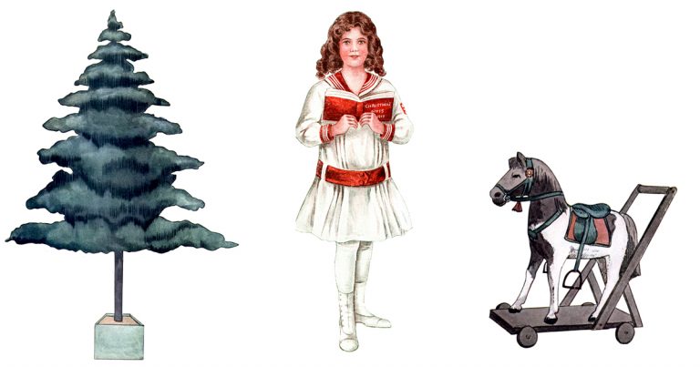 Christmas Paper Dolls - Karen's Whimsy