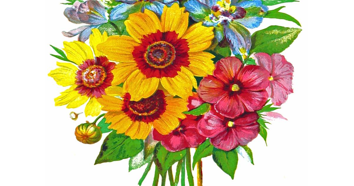 Drawings of Flower Bouquets - Karen's Whimsy